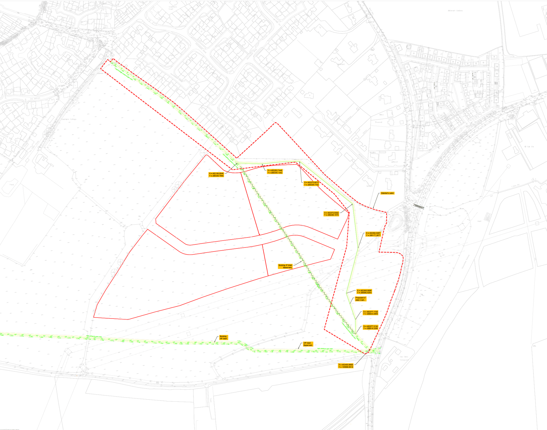 Main Site: Gas Main Diversion Works - The Steadings
